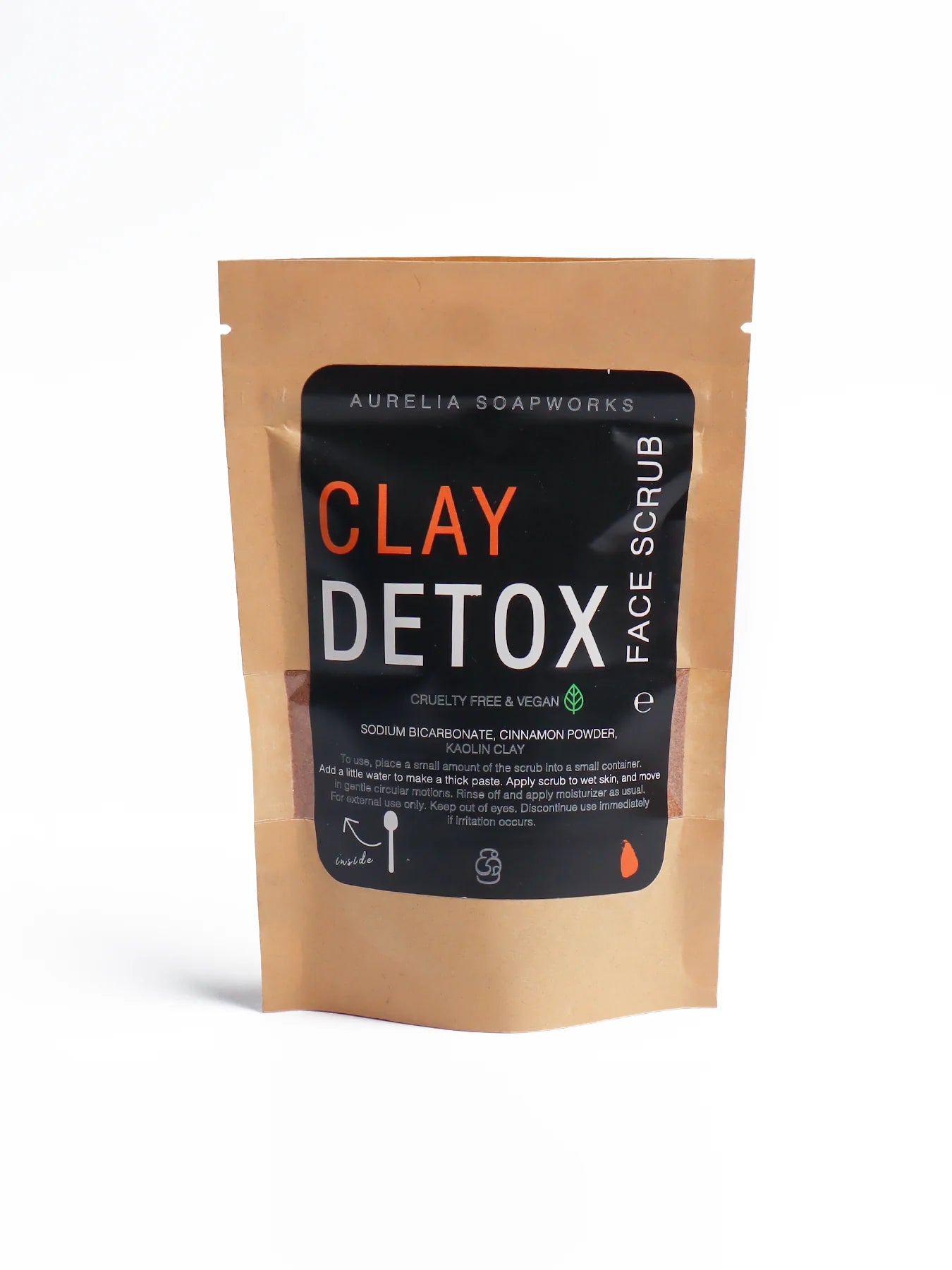 Clay detox face scrub